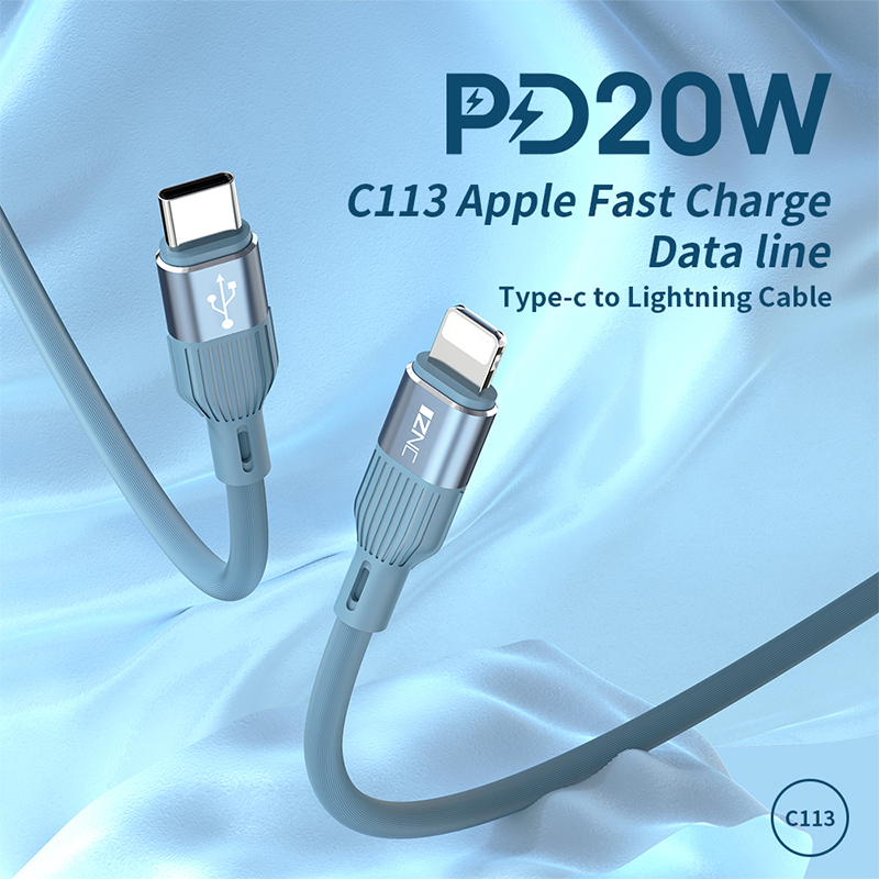 China C113/C213 PD20W Type C to Lightning Cable 1M/2M With Aluminum alloy housing Manufacturer ...